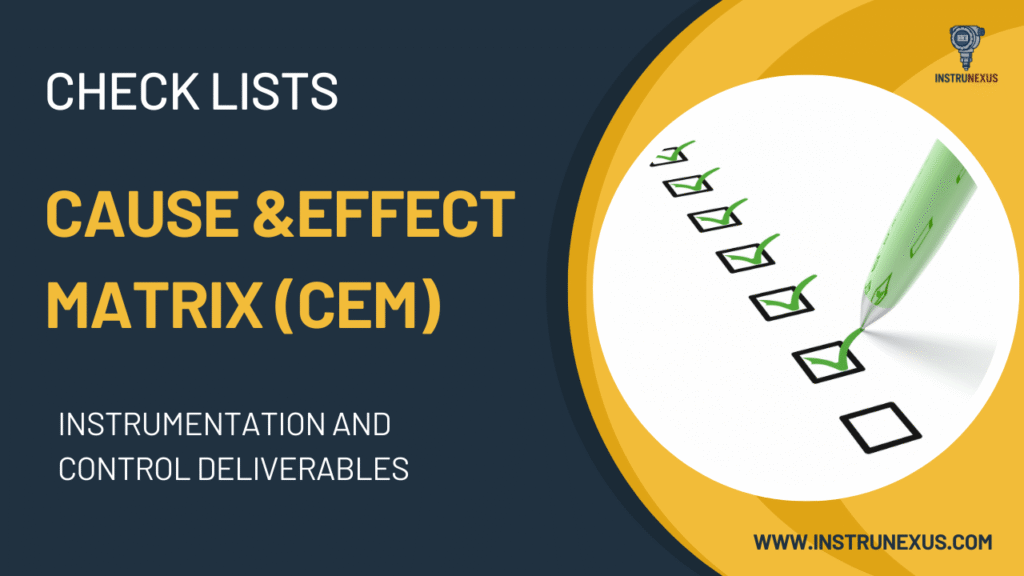 Cause and Effect Matrix (CEM) – Comprehensive I&C Engineering ...