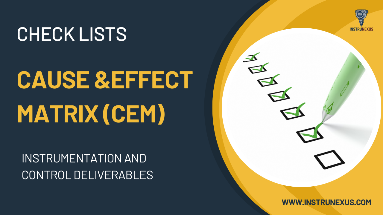 Cause and Effect Matrix (CEM) - Comprehensive I&C Engineering ...
