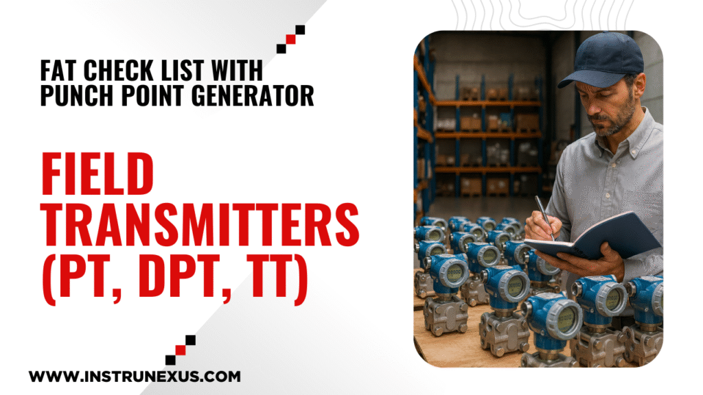 Field Transmitters (PT, DPT, TT) – FAT Check List – InstruNexus