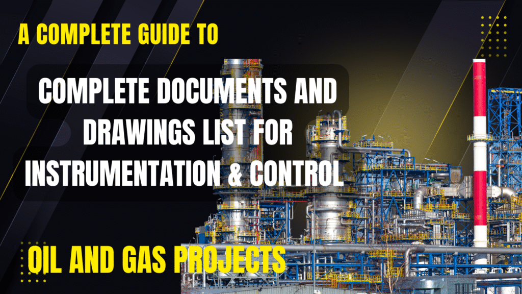 List of documents, and drawings for instrumentation for oil and gas ...