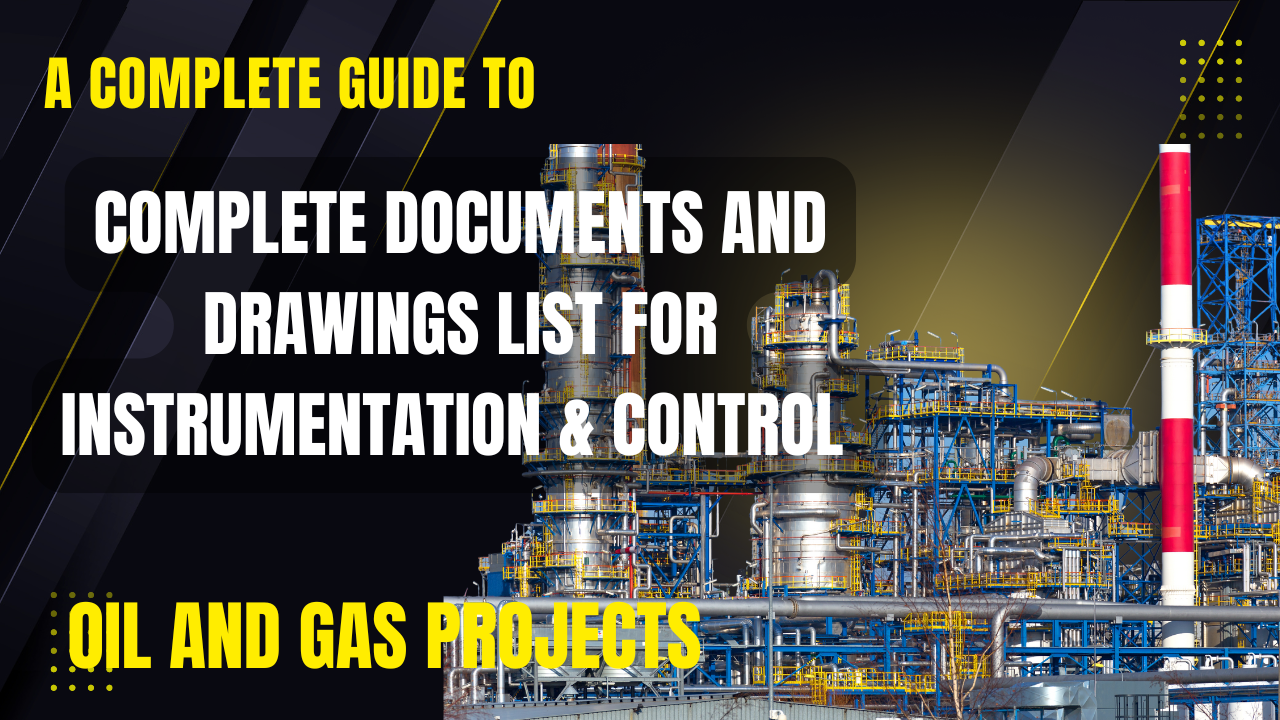 List of documents, and drawings for instrumentation for oil and gas ...