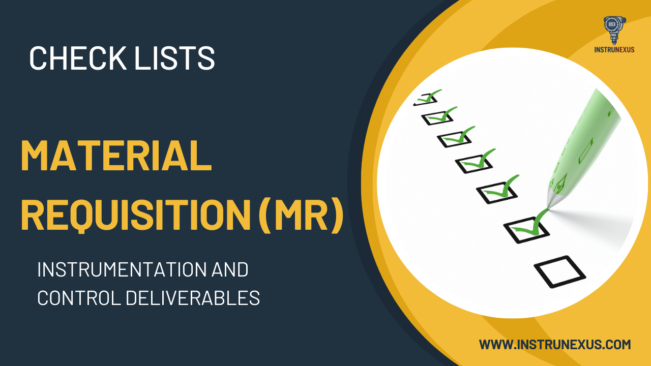 Material Requisition (MR) – Comprehensive I&C Engineering Checklists ...