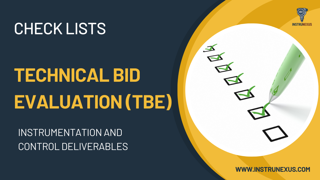 Technical Bid Evaluation (TBE) - Comprehensive I&C Engineering ...