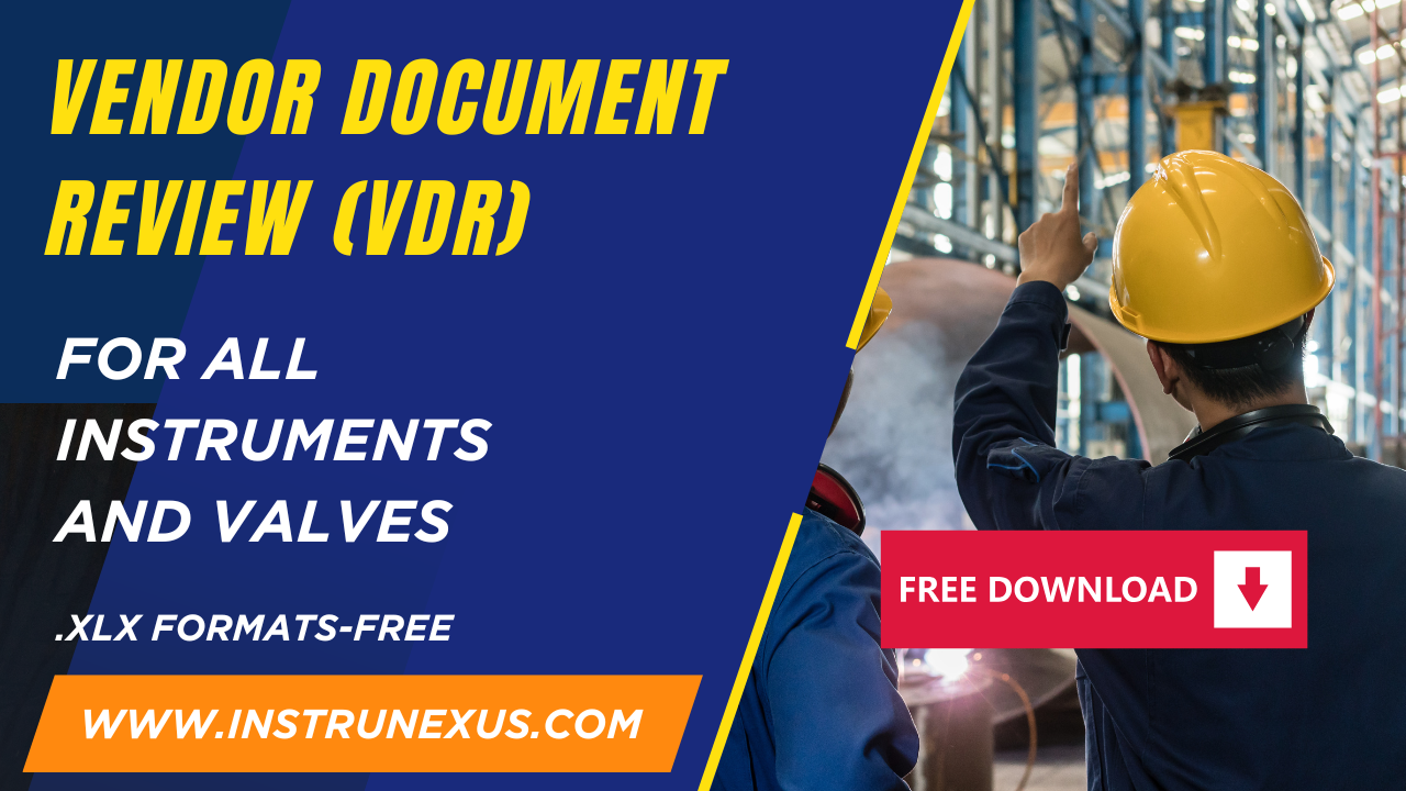 Vendor Document Review Formats - InstruNexus