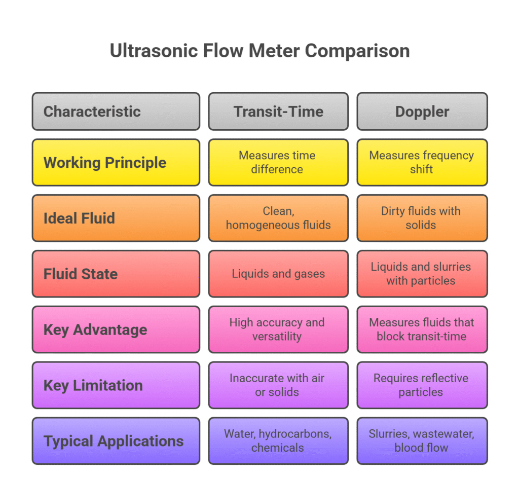 Ultrasonic Flowmeter Working Principle : Transit time and Doppler ...