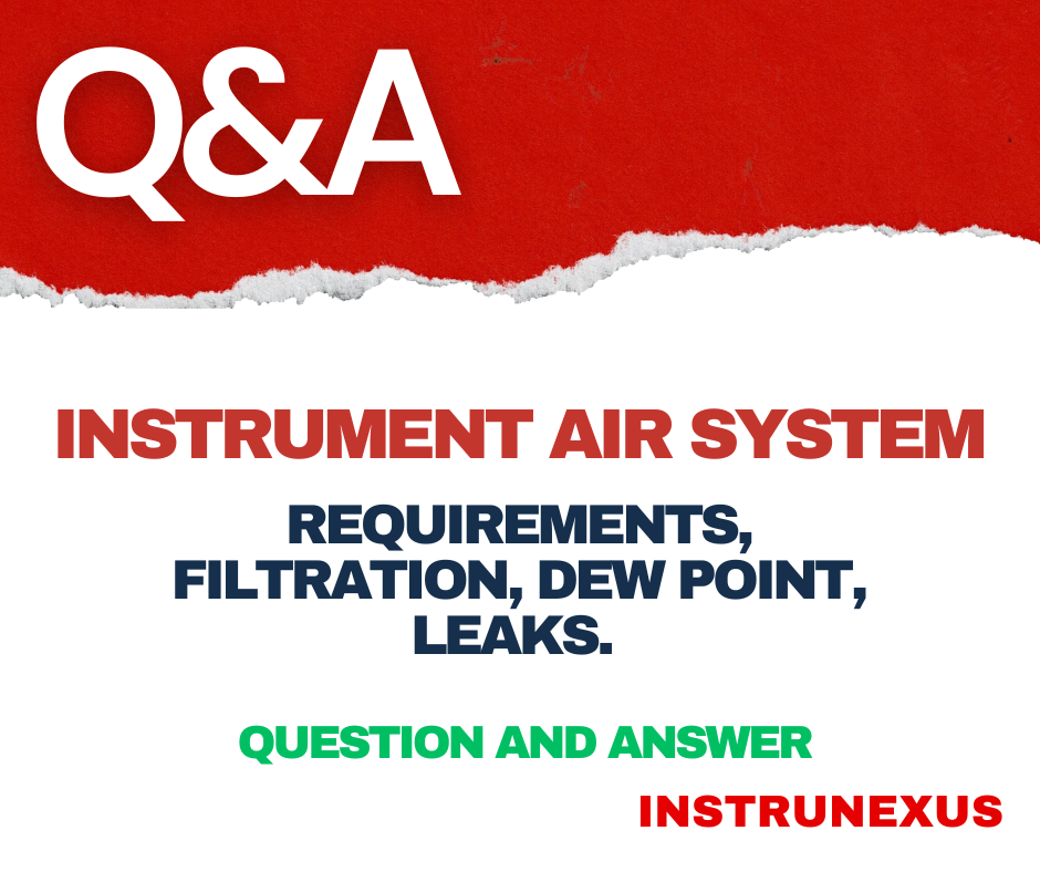 Instrument Air System – requirements, filtration, dew point, leaks ...