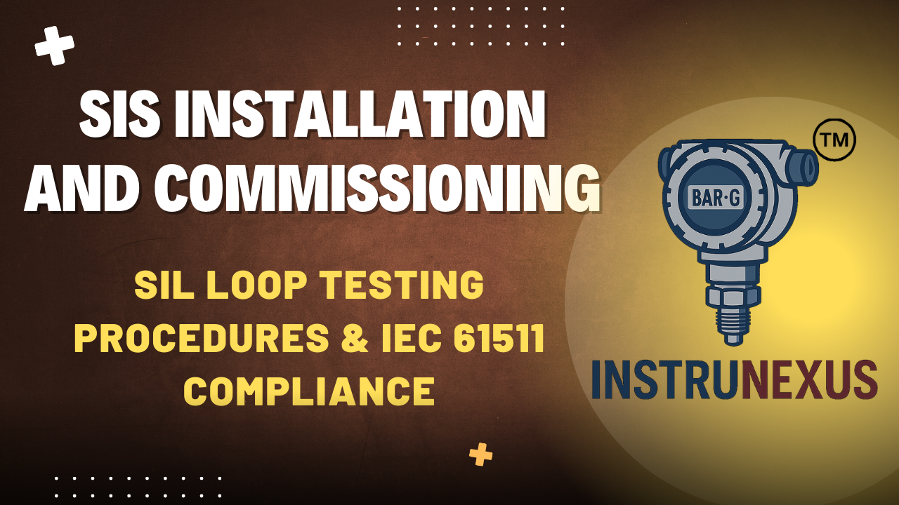 SIS installation and commissioning : SIL Loop Testing Procedure ...